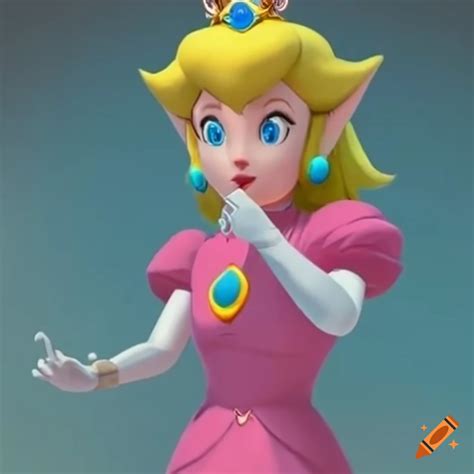 Link And Princess Peach In Dramatic Attire On Craiyon