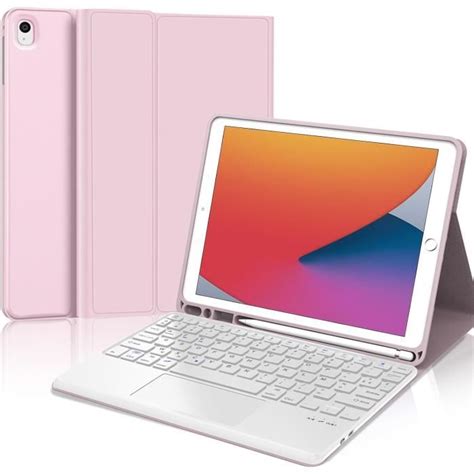 Etui Clavier Avec Touchpad Pour Ipad 10 2 9e 8e 7e Generation Azerty