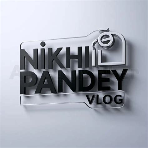 Logo Design For Nikhil Pandey Vlog Bold Text With Dynamic Graphic