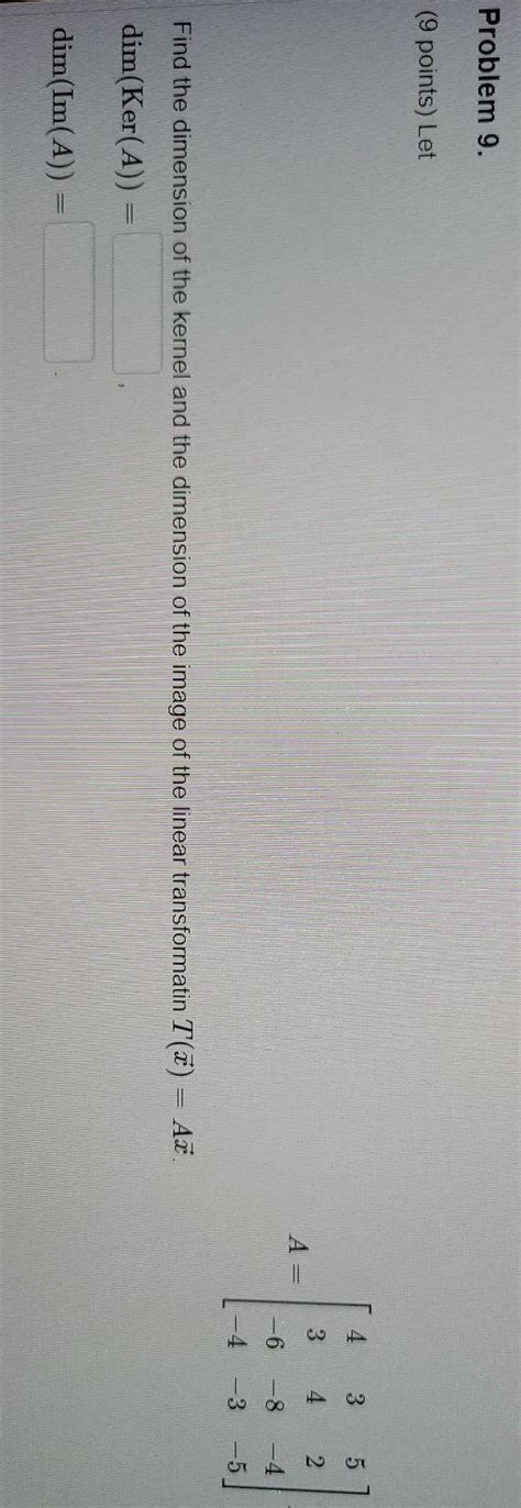 Solved Problem Points Let A Chegg Com Solved Problem Points Let A Chegg Com