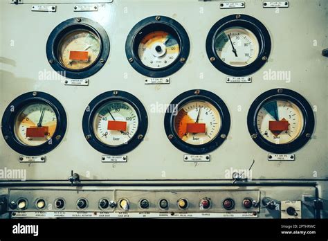 Image Of A Control Panel With Many Buttons Stock Photo Alamy