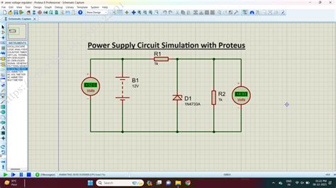 Power Supply Circuit Simulation With The Proteus