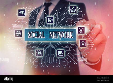 Word Writing Text Social Network Business Photo Showcasing A Framework Of Individual Linked By
