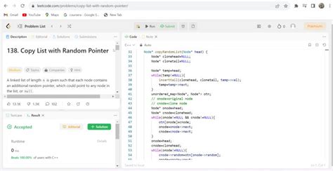 Devesh Rehan On Linkedin Leetcodeq 138 Copy List With Random Pointer