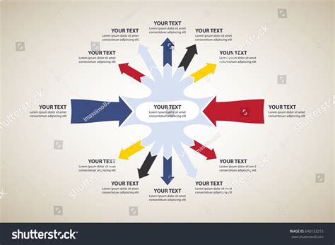 Two Causes Effect Converging Diverging Arrows Stock Vector 640133215 Shutterstock