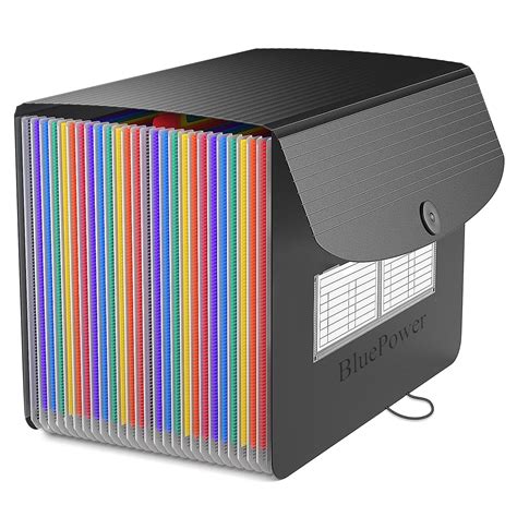 Buy ThinkTex Pockets Expanding File Folder A Z Colorful Tabs Monthly Bill Receipt Documents