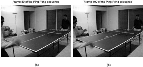 Ping Pong Sequence A Frame 80 B Frame 100 Download Scientific