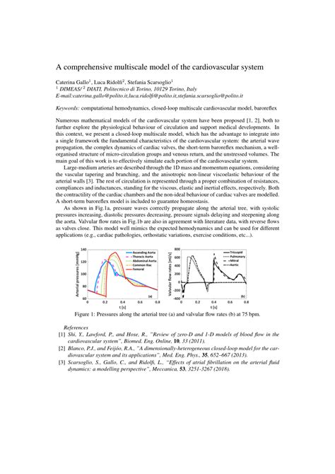 Pdf A Comprehensive Multiscale Model Of The Cardiovascular System