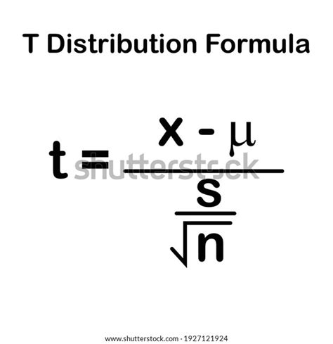 Students T Distribution Formula Statistics เวกเตอร์สต็อก ปลอดค่า
