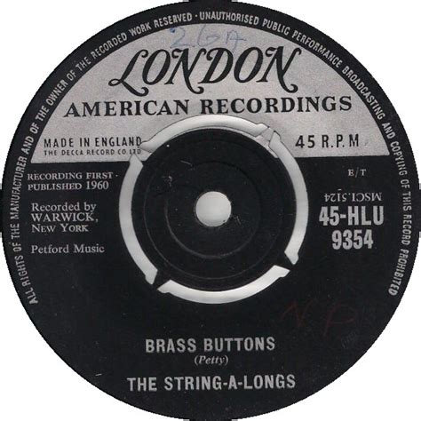 Brass Buttons Panic Button By The String A Longs Single Pop Rock