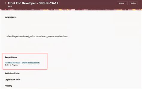 Oracle Recruiting Integration In Redwood Position Pages