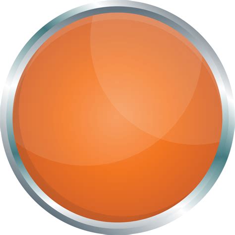 Button With Metallic Border In Realistic Style PNG