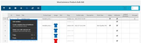 Bulk Edit Products For Woocommerce Screenshots