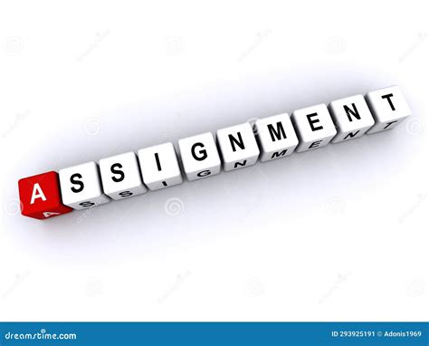 Assignment Word Block On White Stock Image Image Of Thesis Challenge