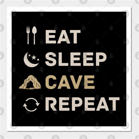 Caving Spelunking Cave Explorer Funny Spelunker Caver T Wall And Art Print Caving In 2022