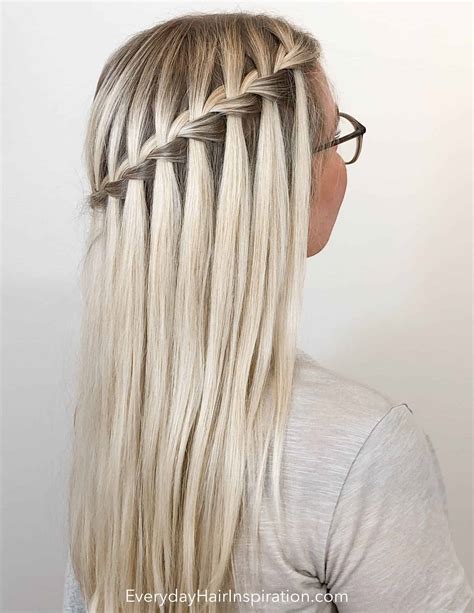 How To Waterfall Braid Your Own Hair With Step By Step Video
