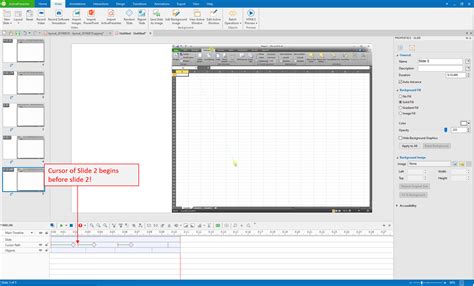 Wrong Cursor Path Starting Point After Merging Slides Support