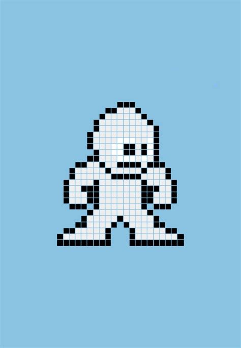 Megaman 8 Bit Grid Character Sprite Base Pixel Pattern Desenho Pixel Megaman 8 Bit Grid Character Sprite Base Pixel Pattern Desenho Pixel