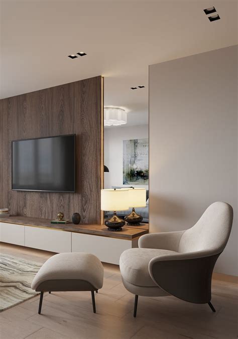 Дизайн интерьера однокомнатной квартиры на ул Новаторов Дизайн телестены Небольшие гостиные