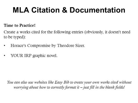 Mla Citation And Documentation Using A Primary Source To Support A Worksheets Library