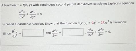 solved a function u f x y with continuous second partial
