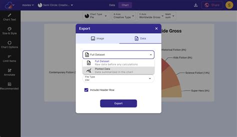 Export Data Instacharts