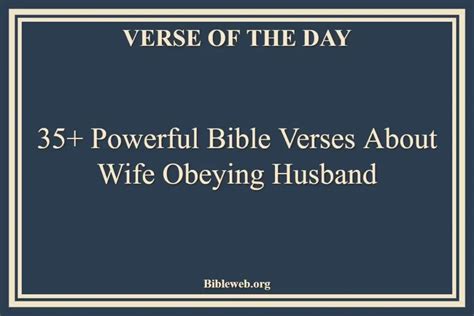 35 Powerful Bible Verses About Wife Obeying Husband Bible Verses About