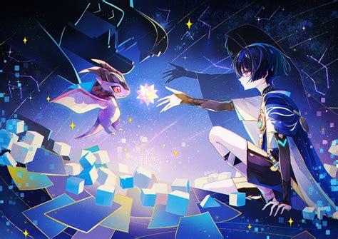 Scaramouche Wanderer Scaramouche And Mini Durin Genshin Impact