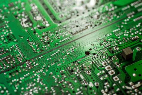 Macro Shot Of The Back Side Of A Circuit Board Stock Image Image Of Electronic Component