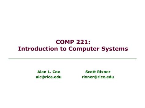 PPT COMP Introduction To Computer Systems PowerPoint Presentation ID