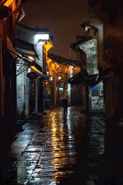 古街 夜 雨 高清图片堆糖美图壁纸兴趣社区