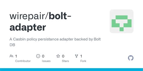 Github Wirepair Bolt Adapter A Casbin Policy Persistance Adapter Backed By Bolt Db