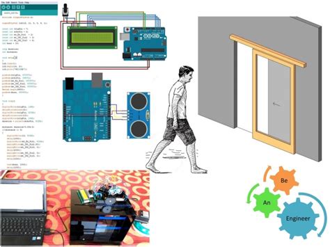 How To Make Automatic Sliding Door Opening System Using Ultrasonic Sensor Hrsc04 Arduino Planet