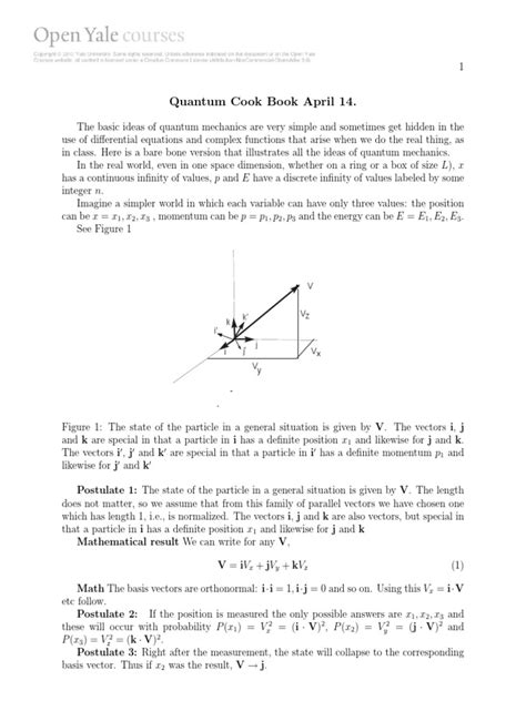 Notes Quantum Cookbook Download Free Pdf Eigenvalues And