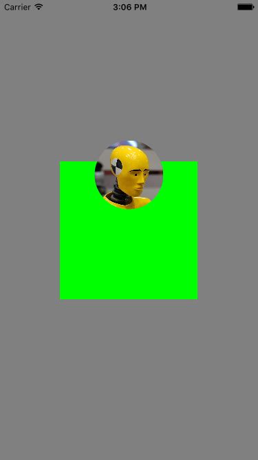 Objective C Ios Set Uiimage On Uiview Half Outside Stack Overflow