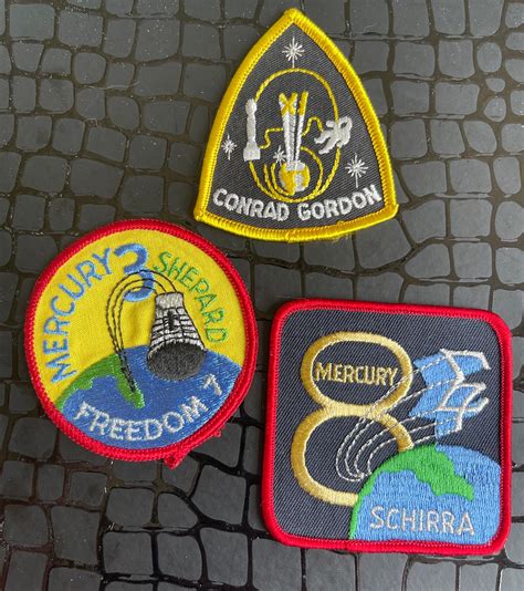 Nasa Vintage Mercury Mission Patches Etsy