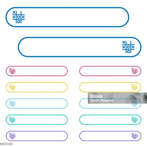 둥근된 색상 메뉴 버튼에 Tic Tac 발가락 게임 아이콘 0에 대한 스톡 벡터 아트 및 기타 이미지 0 가능성 경쟁 Istock