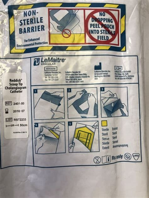 New Lemaitre 2401 50 Reddick Scoop Tip Cholangiogram Catheter X