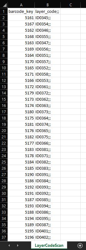 Csv Column Heading Barcode Key Layer Code Cannot Be Turned Into A