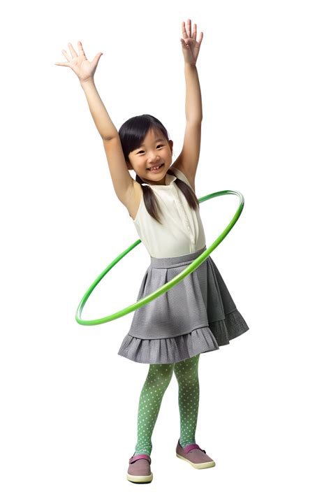 Asian Girl Playing Hula Hoop 43848298 Png