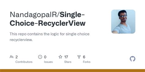 Github Nandagopalrsingle Choice Recyclerview This Repo Contains The Logic For Single Choice