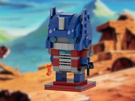 Lego Moc Optimus Prime Brickhead By Bucktopus Rebrickable Build