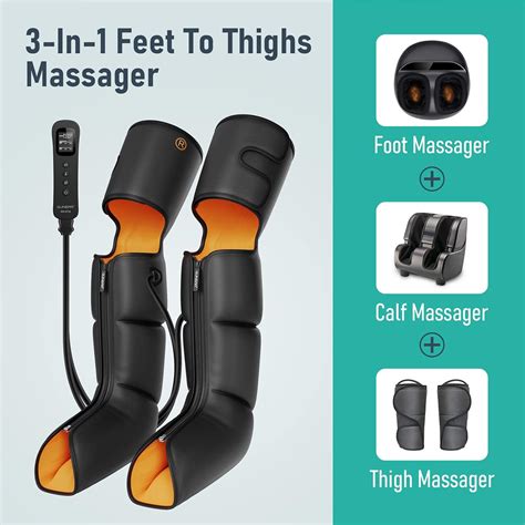 Buy Quinear Leg Massager 3 In 1 Foot Calf And Thigh Massager With Heat And Compression Therapy
