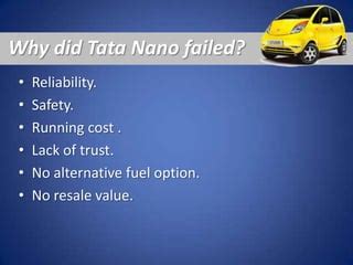 Why Did Tata Nano Failed PPT