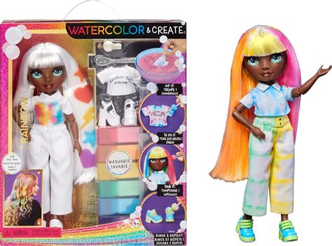 Rainbow High Watercolor And Create Fashion Diy Doll With Washable