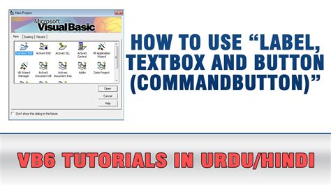 vb6 tutorials in urdu label textbox and button controls youtube