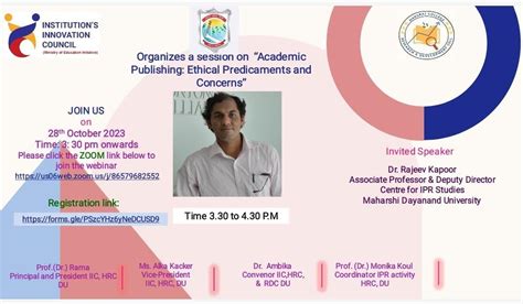 Suyash Kumar On Linkedin Iic Hrc Organizes A Session On Academic Publishing Ethical Predicaments