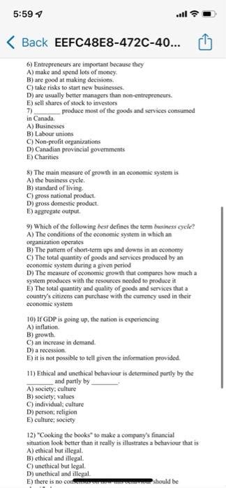 Mid Term Exam Review Multiple Choice Questions