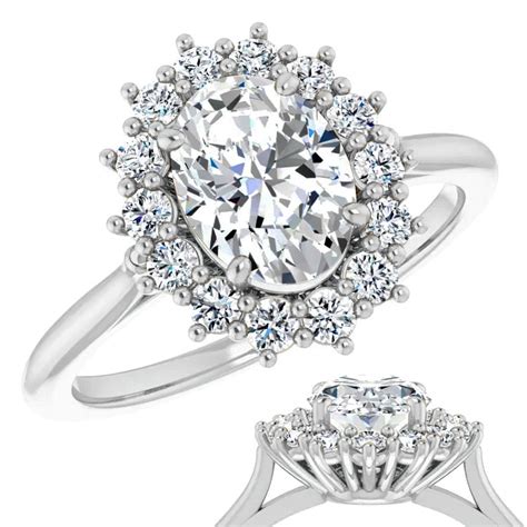 Oval Cut Lab Grown Diamond Halo Engagement Ring Enr300 Ov