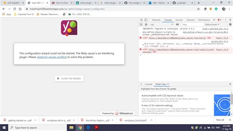 The Configuration Wizard Could Not Be Started · Issue 7695 · Yoast